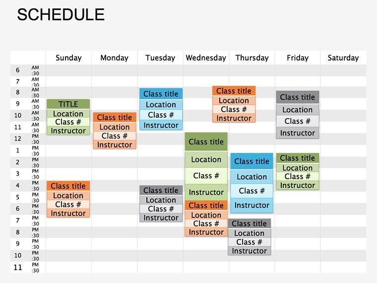 Schedule Keynote diagrams template