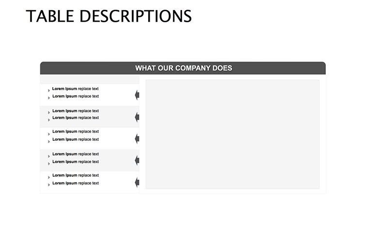 Creativity with Stunning Table Descriptions Keynote Diagrams