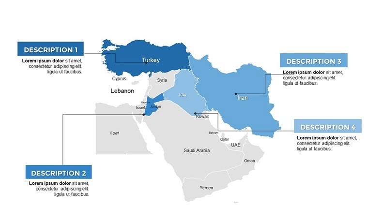 Middle East Map: Keynote Maps of Middle East Template