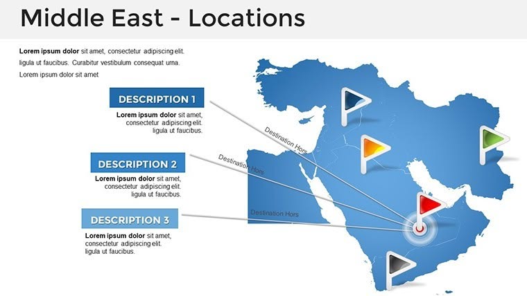 Middle East Map: Keynote Maps of Middle East Template