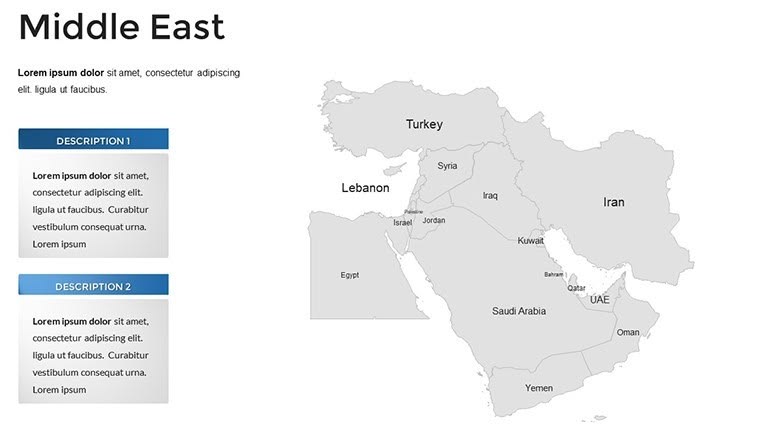 Middle East Map: Keynote Maps of Middle East Template
