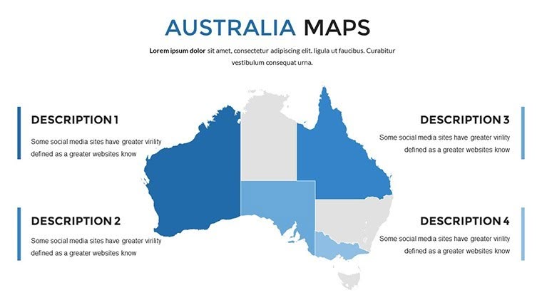 Maps of Australia Keynote templates