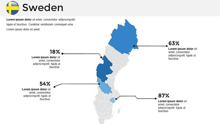 Map Sweden: Keynote Maps of Sweden Templates