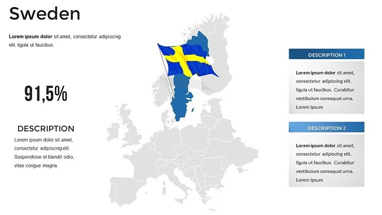 Map Sweden: Keynote Maps of Sweden Templates