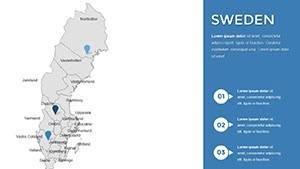 Map Sweden: Keynote Maps of Sweden Templates