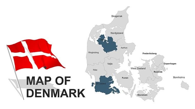 Denmark Maps: Editable Keynote maps of Denmark