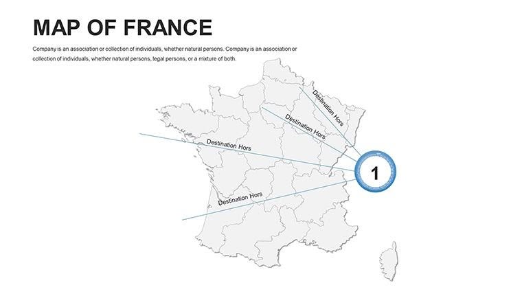 France Editable Keynote Maps Template - Professional and Customizable