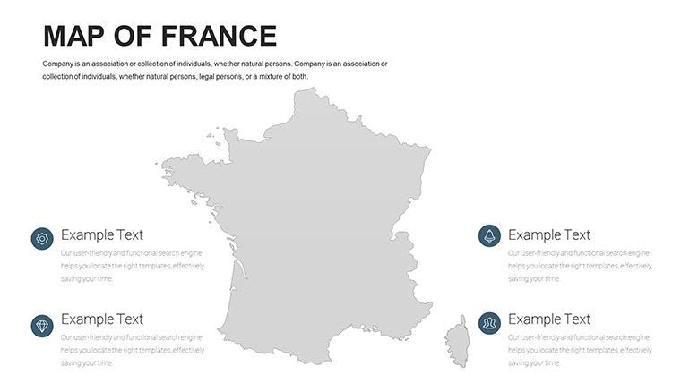 France Editable Keynote Maps Template - Professional and Customizable