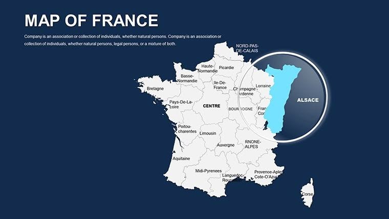 France Editable Keynote Maps Template - Professional and Customizable