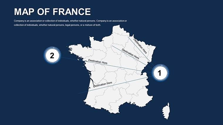France Editable Keynote Maps Template - Professional and Customizable