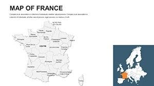 France Editable Keynote Maps Template - Professional and Customizable