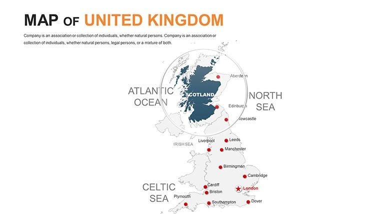 United Kingdom Keynote Maps for Presentation
