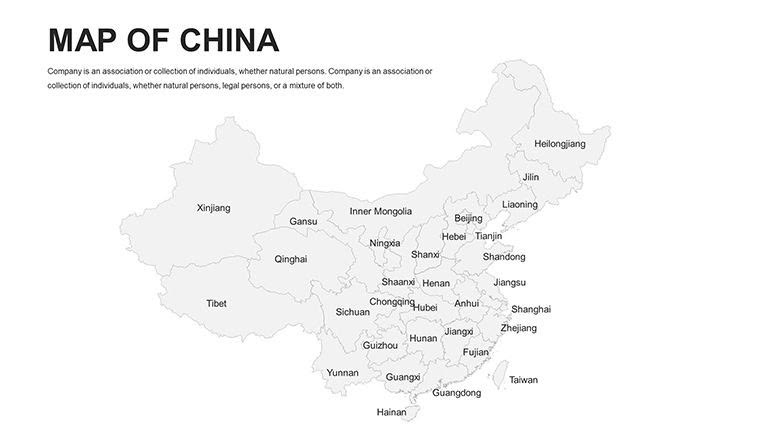 Map China: Keynote Maps of China Template
