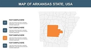 US States map: Keynote maps of Arkansas template