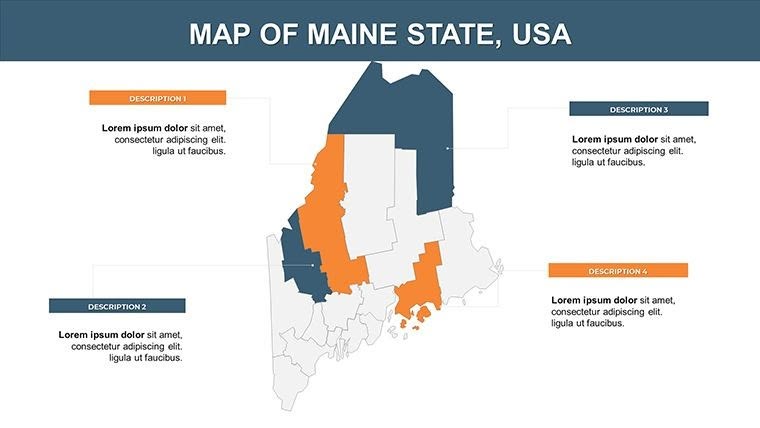 US States: Keynote map of Maine template