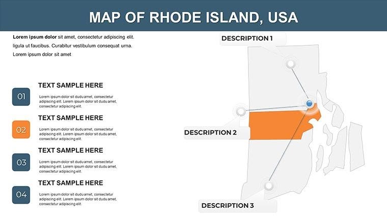 Rhode Island USA Keynote map template