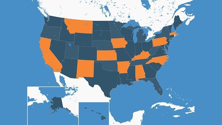 Dynamic USA Counties Maps Template for Keynote Presentation