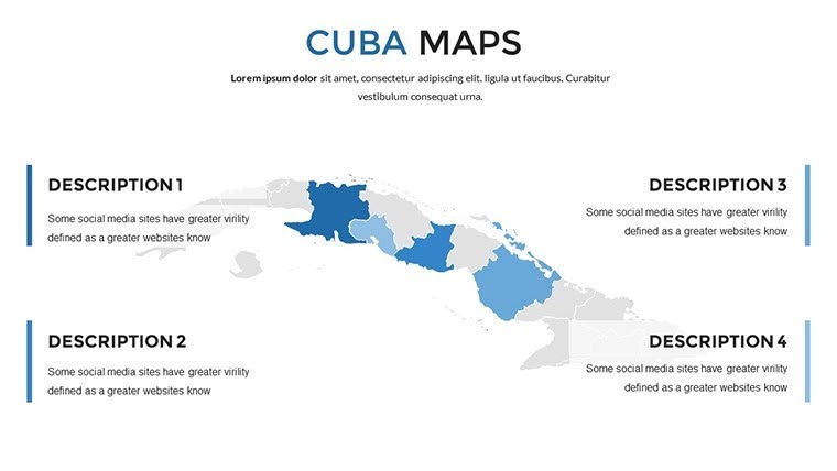Maps of Cuba Keynote Template | Professional Presentation Download