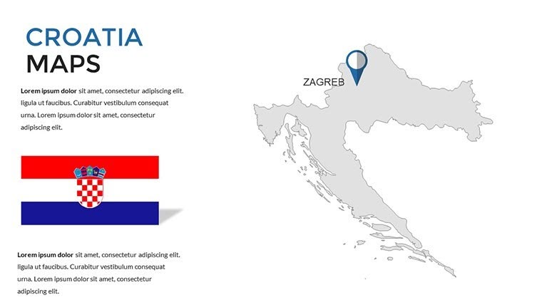 Croatia Keynote Maps Template for Presentation