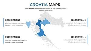 Croatia Keynote Maps Template for Presentation