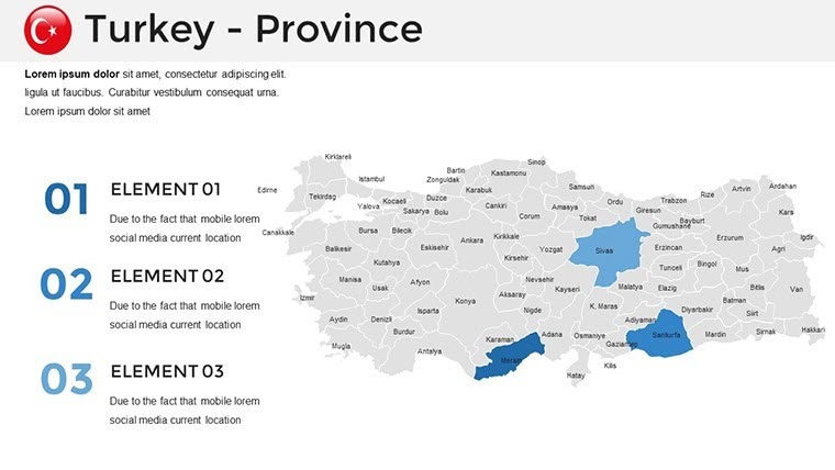 Turkey Keynote Maps Template Presentation
