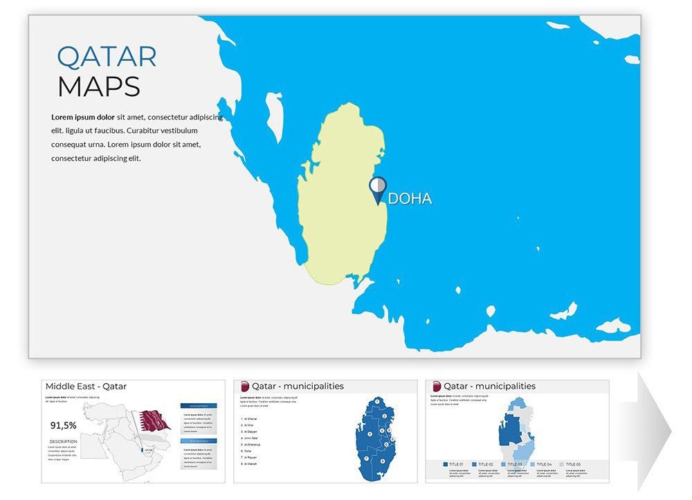 Map Qatar: Keynote Maps of Qatar Templates | ImagineLayout.com
