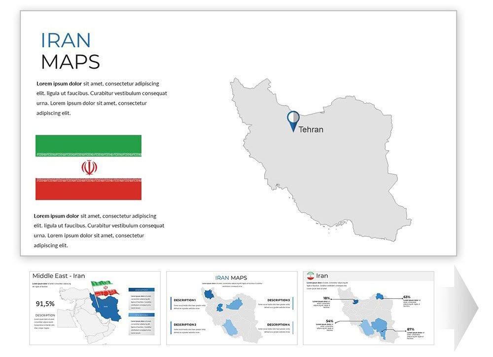 Map Iran: Keynote Maps of Iran Templates | ImagineLayout.com