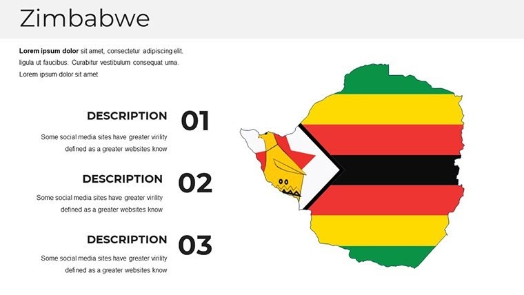 Zimbabwe map: Keynote maps of Zimbabwe template