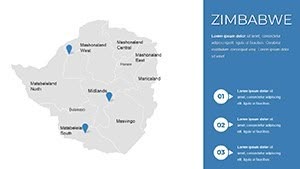 Zimbabwe map: Keynote maps of Zimbabwe template