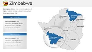 Zimbabwe map: Keynote maps of Zimbabwe template