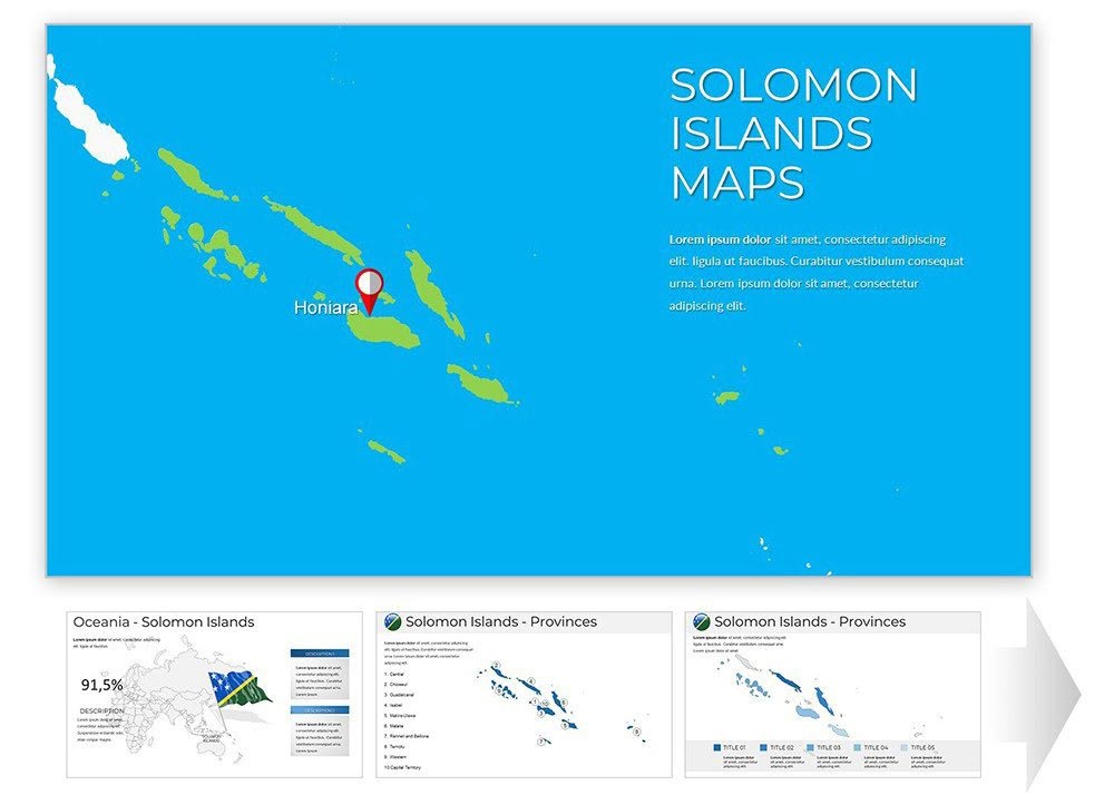 Solomon Islands Keynote maps | ImagineLayout.com