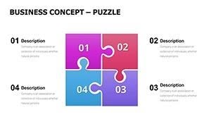 Business Concept Puzzle Pieces PowerPoint Charts | Download Now