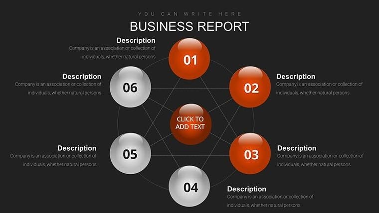 Connected Balls PowerPoint Charts | Download Presentation Template