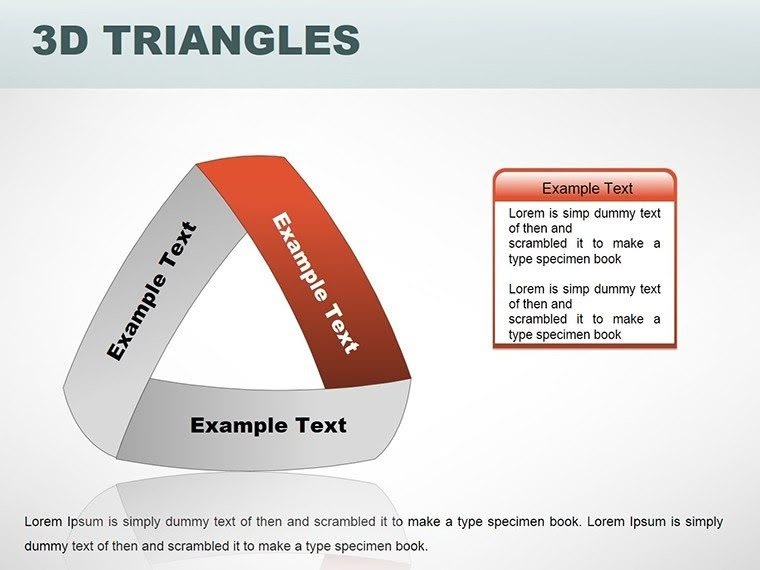 3D Tape Triangles PowerPoint Charts Template for Presentations