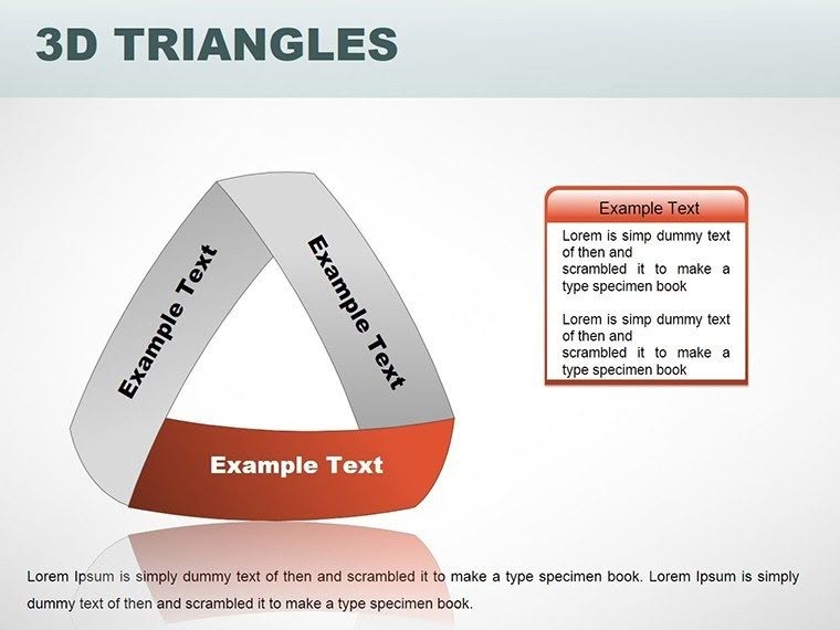 3D Tape Triangles PowerPoint Charts Template for Presentations