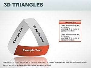 3D Tape Triangles PowerPoint Charts Template for Presentations