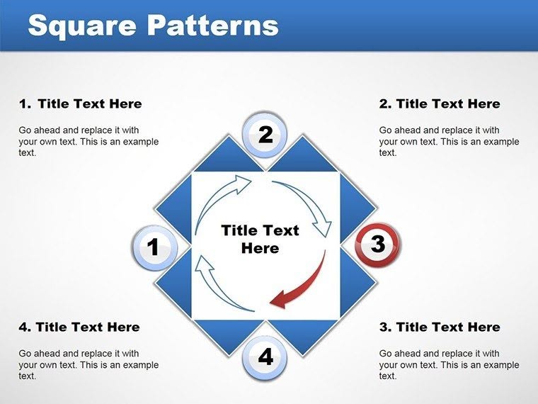 Matrix Square Patterns PowerPoint Charts Template