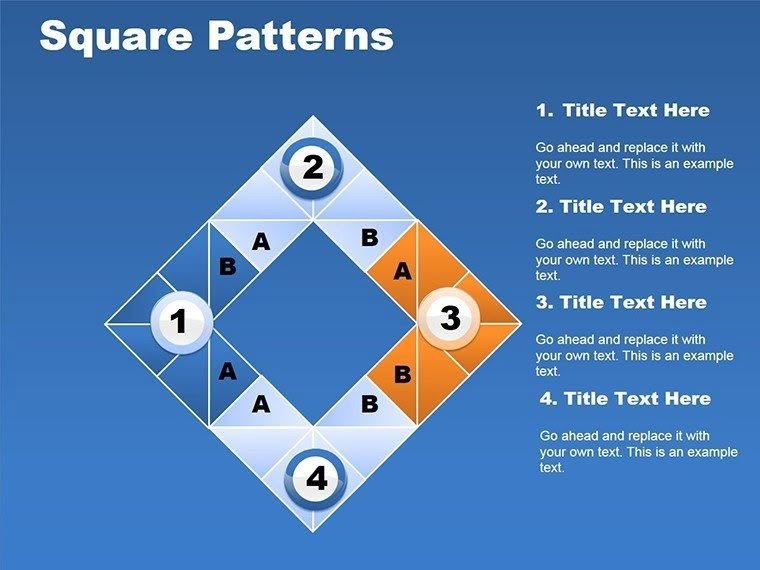 Matrix Square Patterns PowerPoint Charts Template