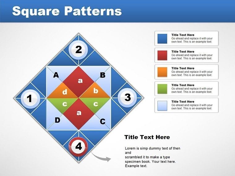 Matrix Square Patterns PowerPoint Charts Template