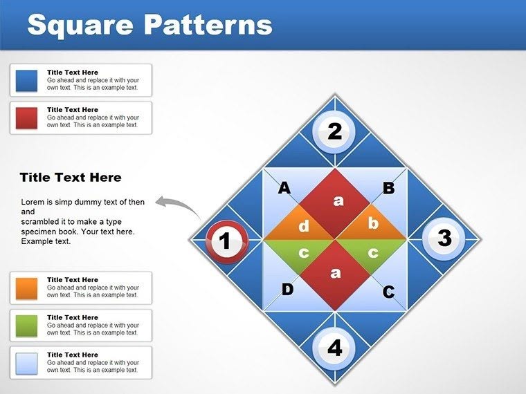 Matrix Square Patterns PowerPoint Charts Template