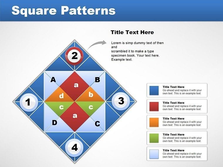 Matrix Square Patterns PowerPoint Charts Template