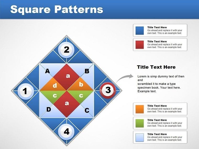 Matrix Square Patterns PowerPoint Charts Template