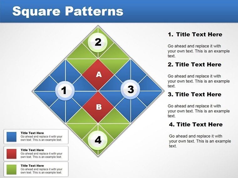 Matrix Square Patterns PowerPoint Charts Template
