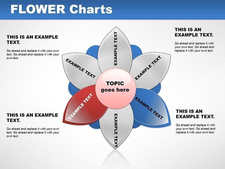 Flower PowerPoint Charts Template for Presentation