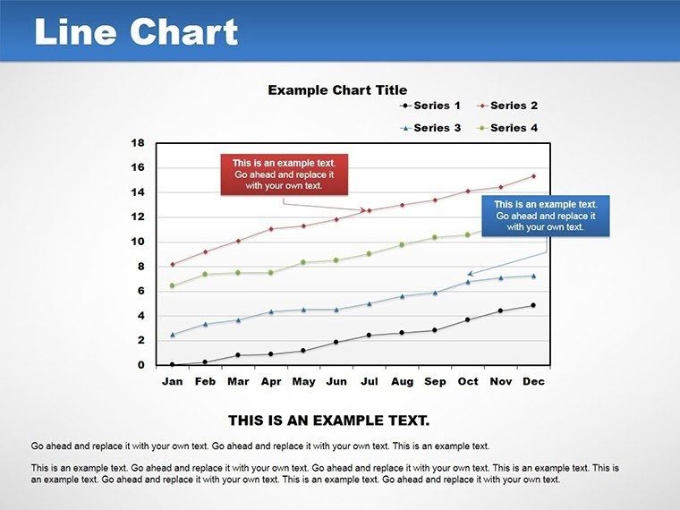 Professional Line Graph PowerPoint Charts Template