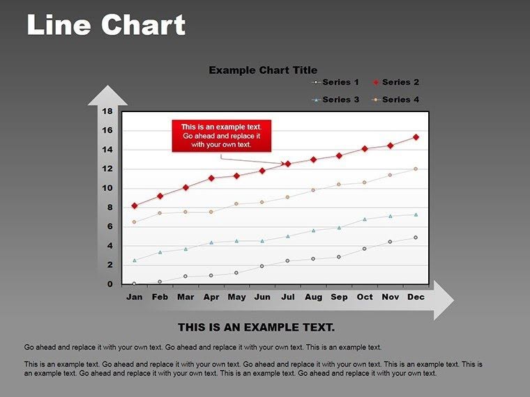 Professional Line Graph PowerPoint Charts Template