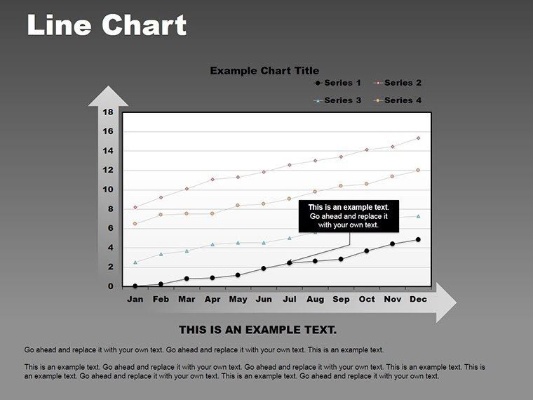 Professional Line Graph PowerPoint Charts Template
