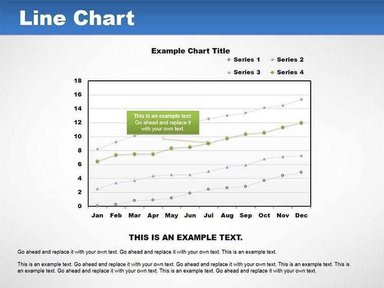 Professional Line Graph PowerPoint Charts Template