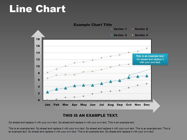 Professional Line Graph PowerPoint Charts Template