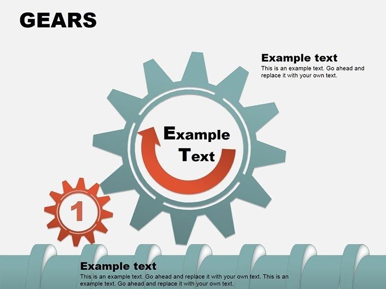 Gears PowerPoint Charts Template for Presentation
